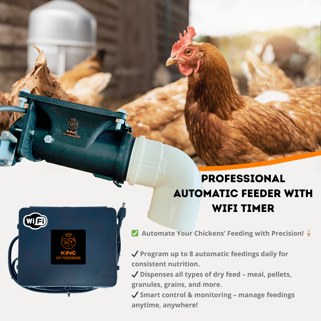 Automatic Feeder for Chickens 🐔 with WiFi Timer – King of Feeders